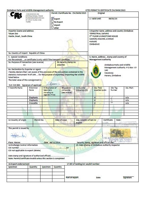 African Environmental Police: Zim uses suspect permits to exports 12 ...