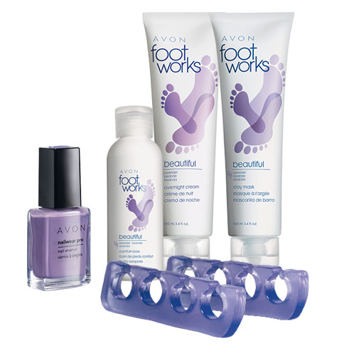 The New Avon Catalog: Avon Foot Works Hot Deal Lavender 6 Piece Set $9.99