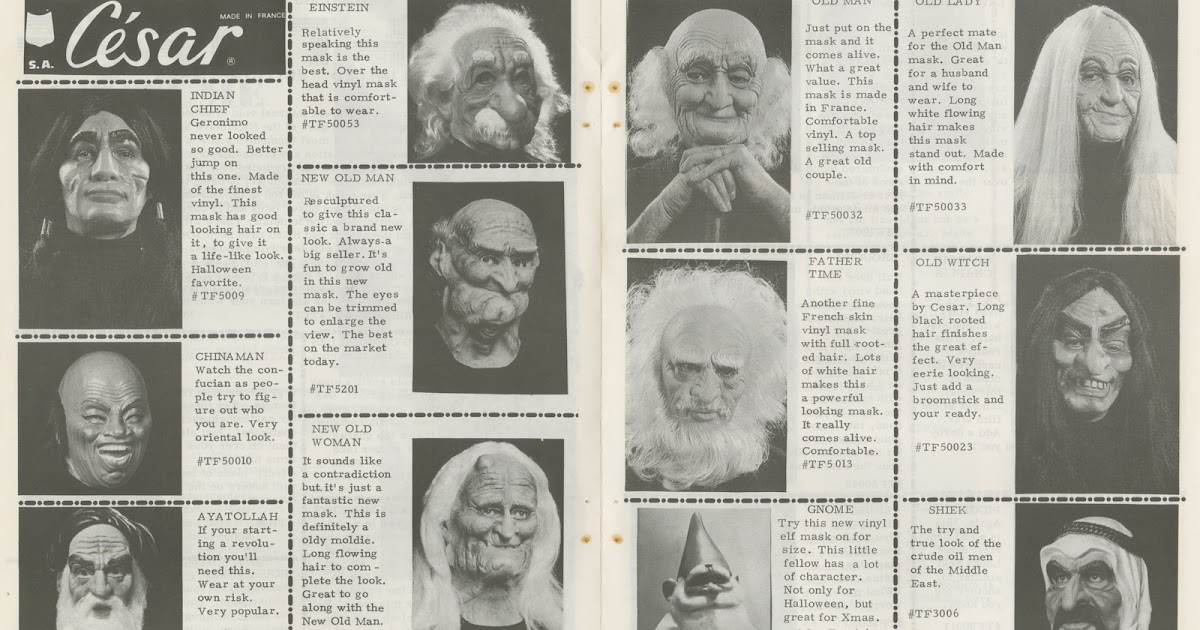 1983-84 Cesar Vinyl Masks | Blood Curdling Blog of Monster Masks