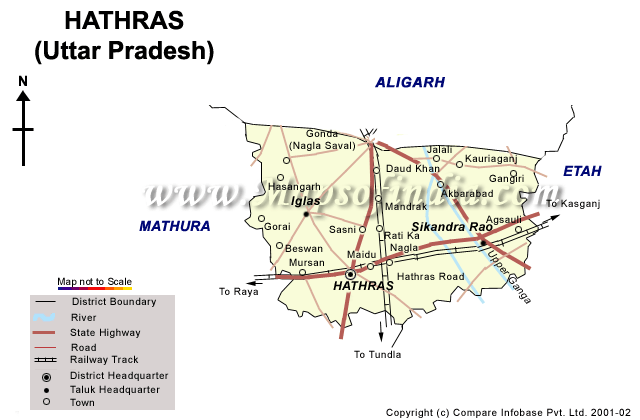 Top Tourist Place India : Map of Uttar Pradesh