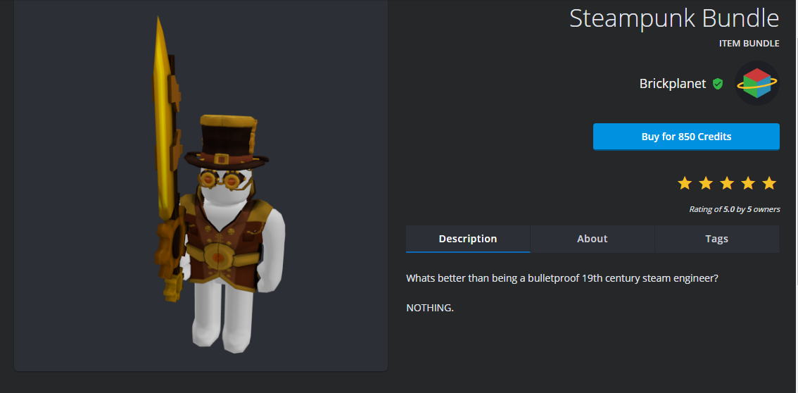 Novos items Steampunk e agora tem packs de roupa - Brick Plannet