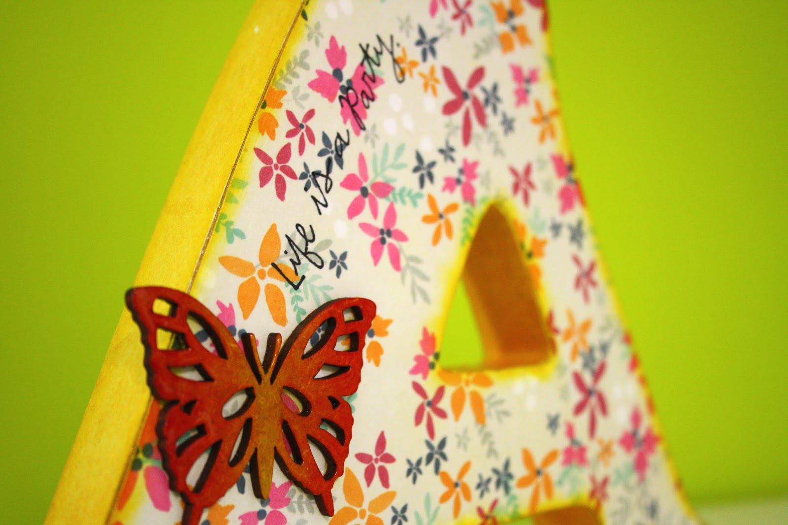 CocinaArt: Vídeo tutorial de letras decoradas con papel de scrapbooking