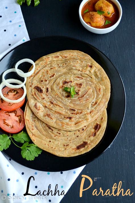 Spicy Treats: Lachha Paratha / Whole Wheat Lachha Paratha / Mulit ...
