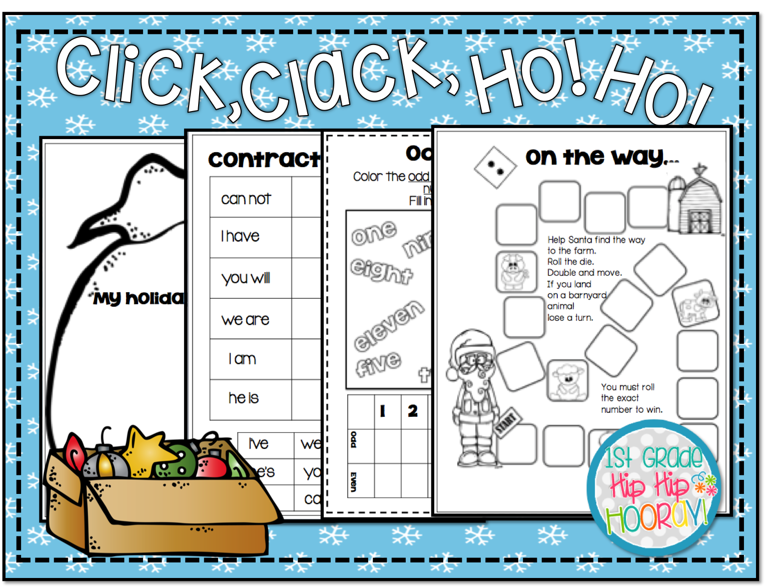 1st Grade Hip Hip Hooray!: Doreen Cronin's Click Clack Ho Ho Ho!