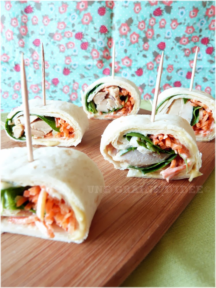 Wrap Apéritif Poulet & Crudités | Une Graine d'Idée