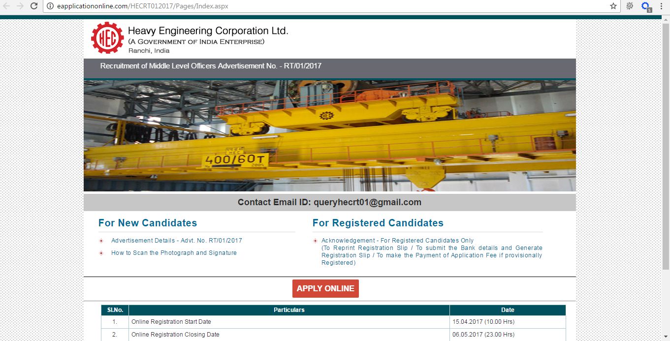 Advertisement No. RT/01/2017, dated 01.04.2017 - Induction of Middle ...