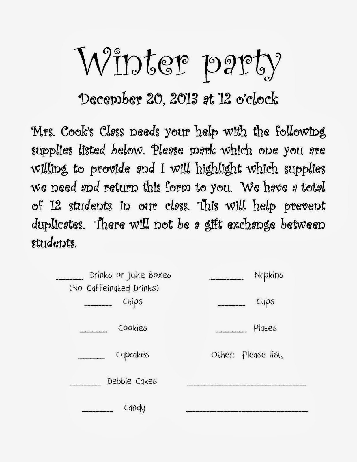 Mrs Cook s 2nd Grade Blog Winter Party mrs-cook-s-2nd-grade-blog-winter-party