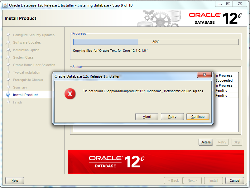 Tech Bites Fixing Missing Files In Oracle 12c Installation