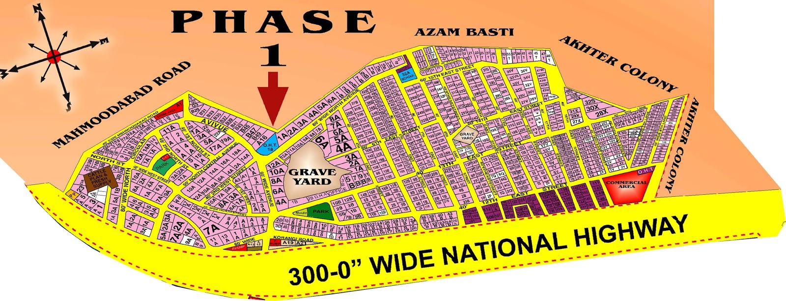 DHA Karachi Phase I (Phase 1) Map - Sameer Corporation