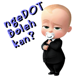 Sticker Status Lucu Gambar Bos Kecil PNG