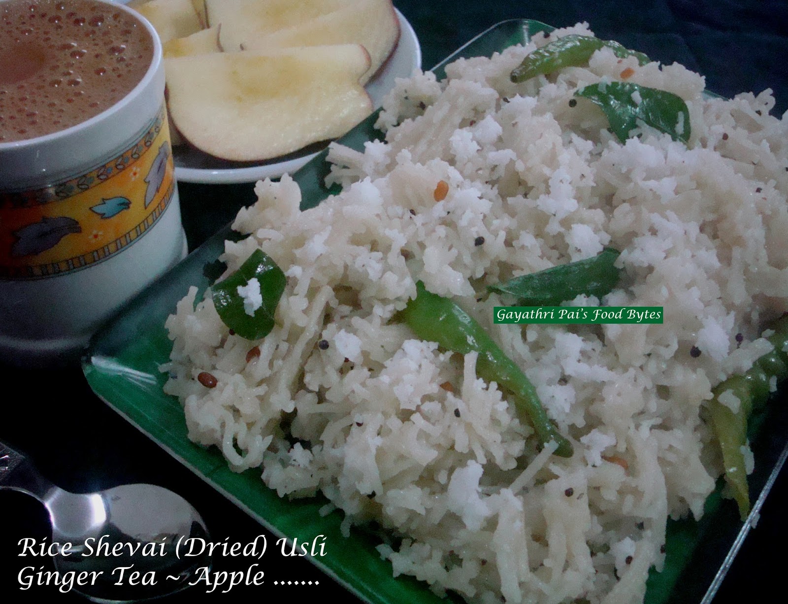 Gayathri Pai's Food Bytes: Seasoned Sun Dried Shevai (Tandla Sevai Usli).
