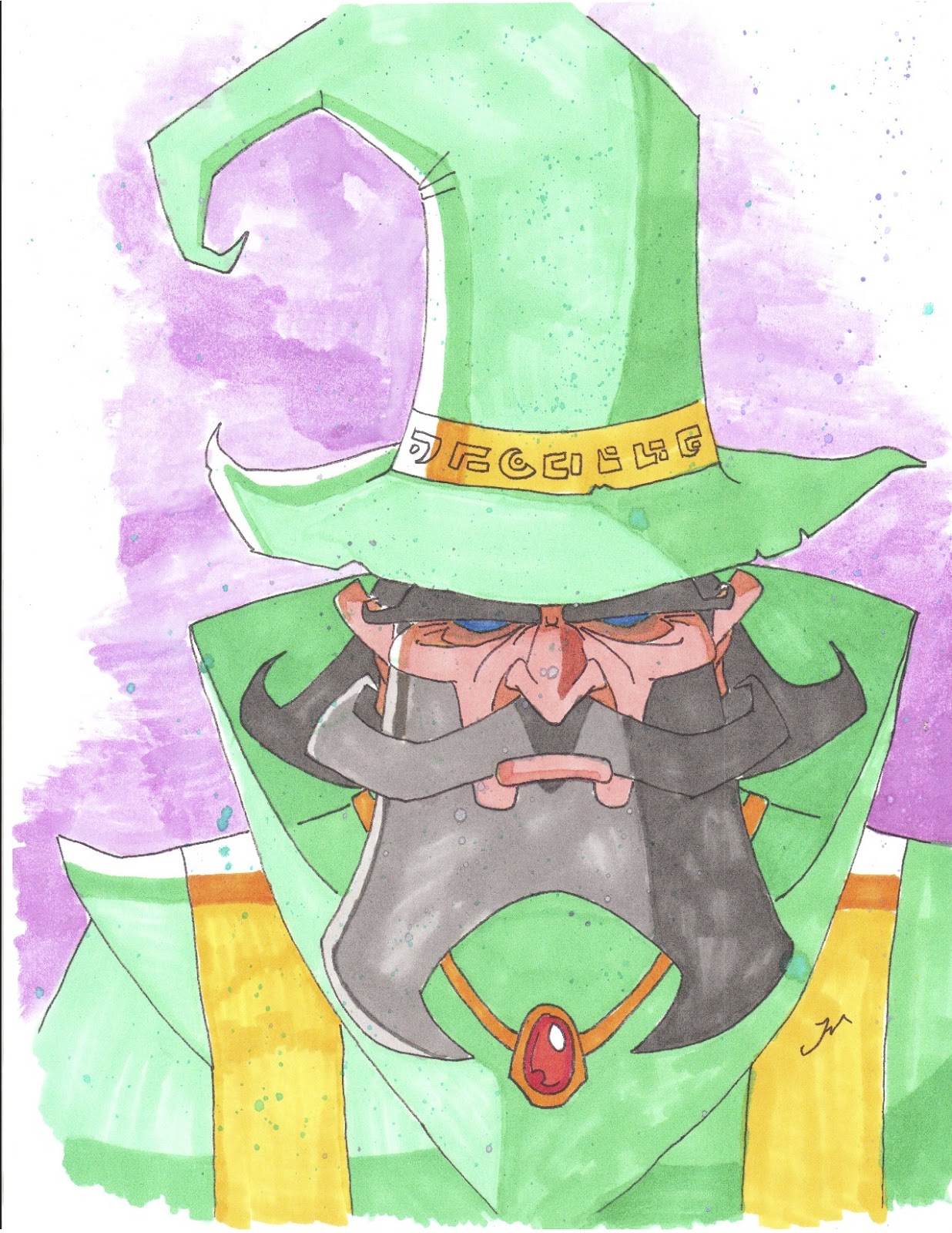 Josh's Art Blog: Green Wizard