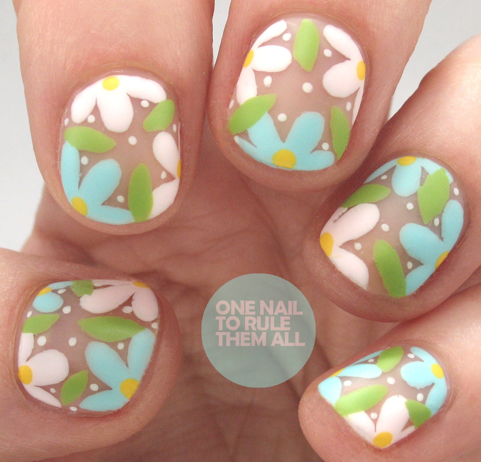 One Nail To Rule Them All: First Day of Spring, Negative Space Florals