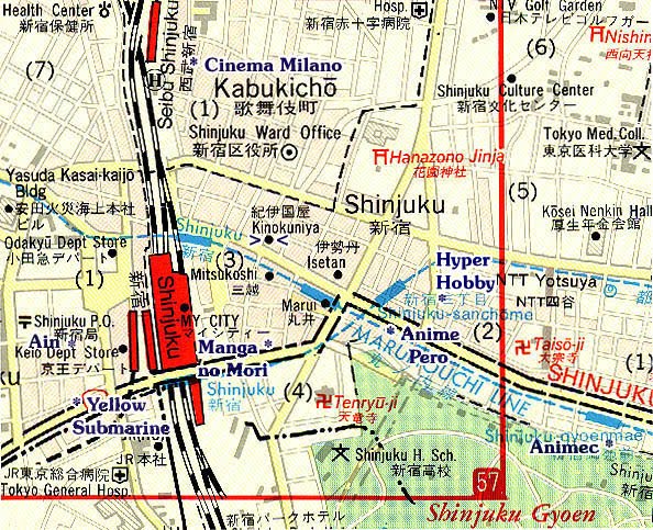 Map of Shinjuku City Pictures | Map of Tokyo City Pictures