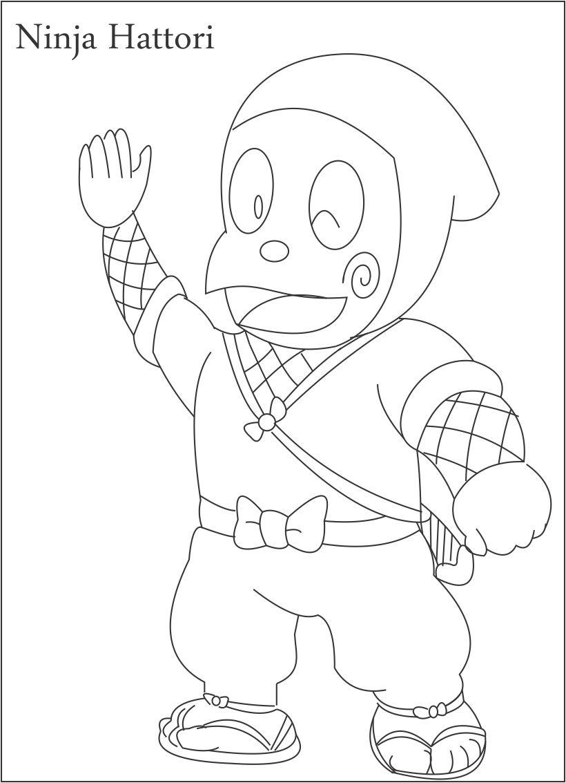 Motu Patlu Colouring Pages Sketch Coloring Page
