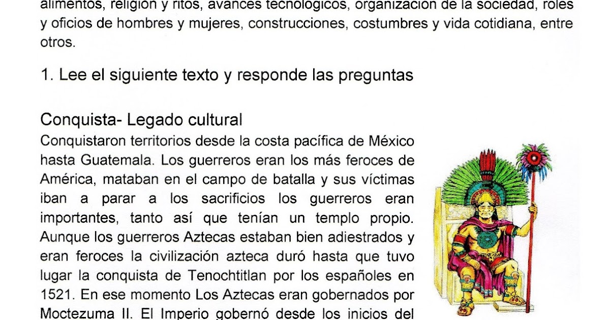 INFORMATICA EDUCATIVA : GUÍA DE HISTORIA-LOS AZTECAS Y MATEMÁTICA ...