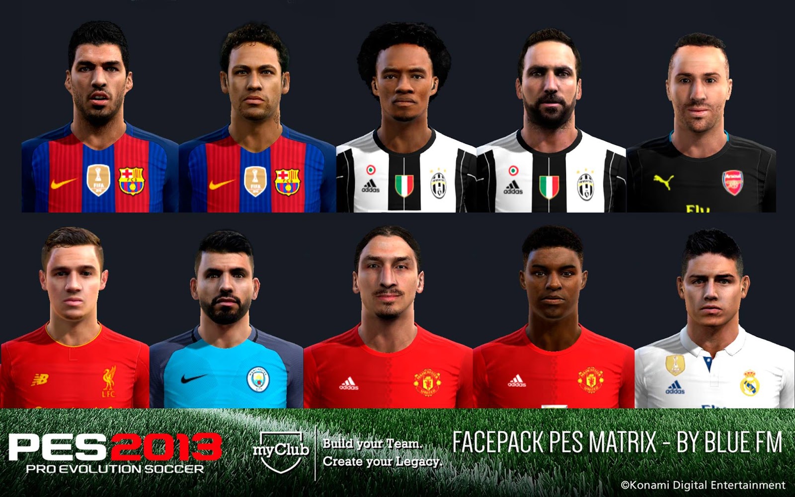 pes-modif: PES 2013 Facepack PES MATRIX By Blue Facemaker