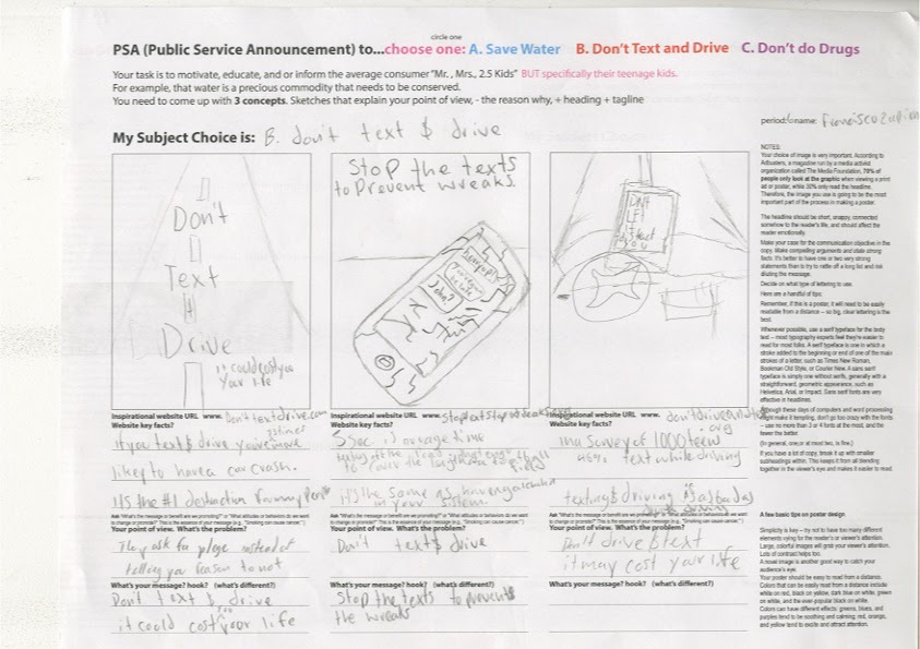Graphics: Don't Text and Drive PSA Poster