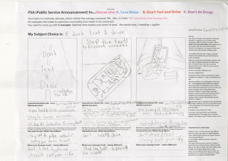 Graphics: Don't Text and Drive PSA Poster