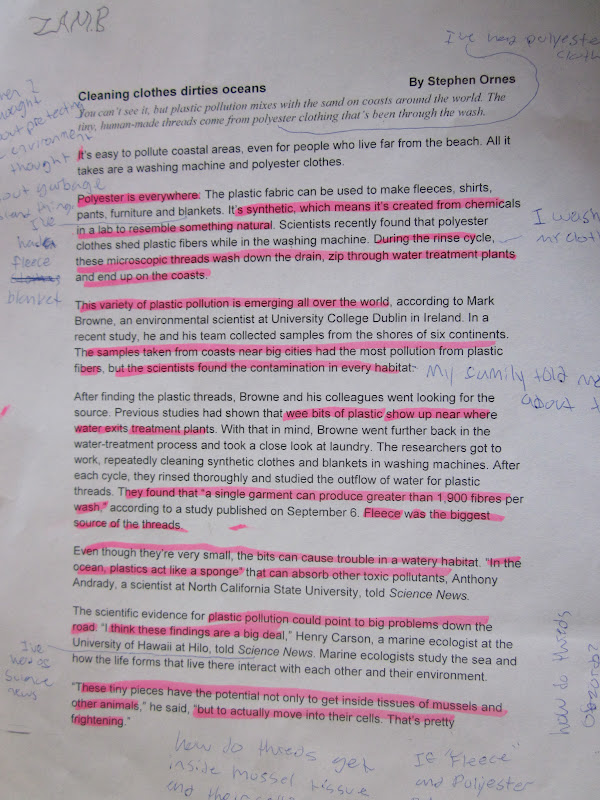 Elementary Connected Classrooms Project: Working with Text