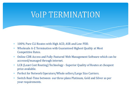 VoIP Termination - Terminates Call at Lower Rates