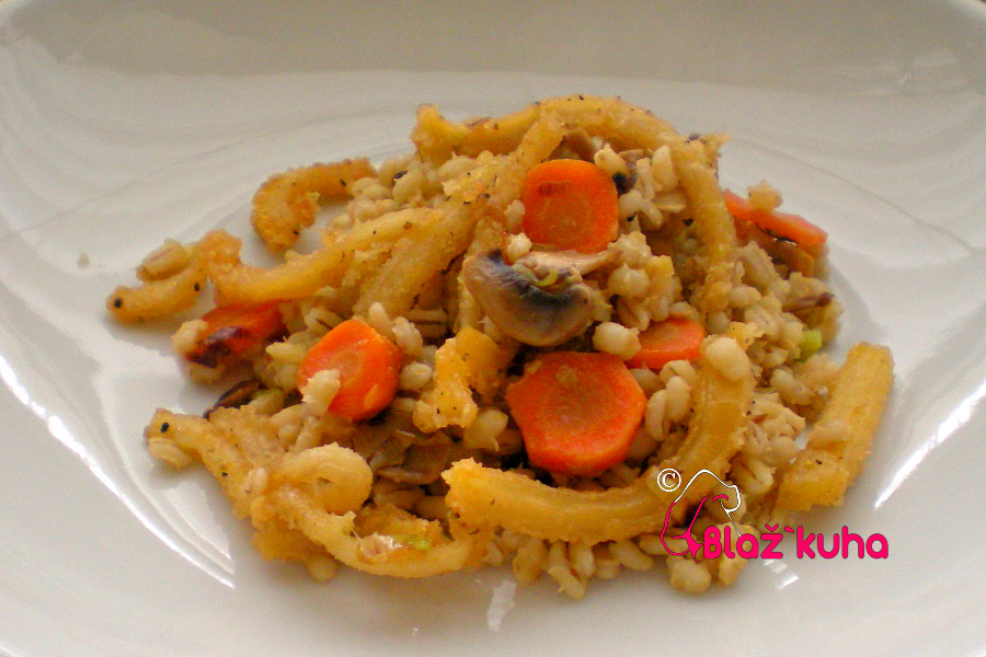 Ješprenj z ocvrtimi govejimi vampi | BLAŽ KUHA - kuharski blog