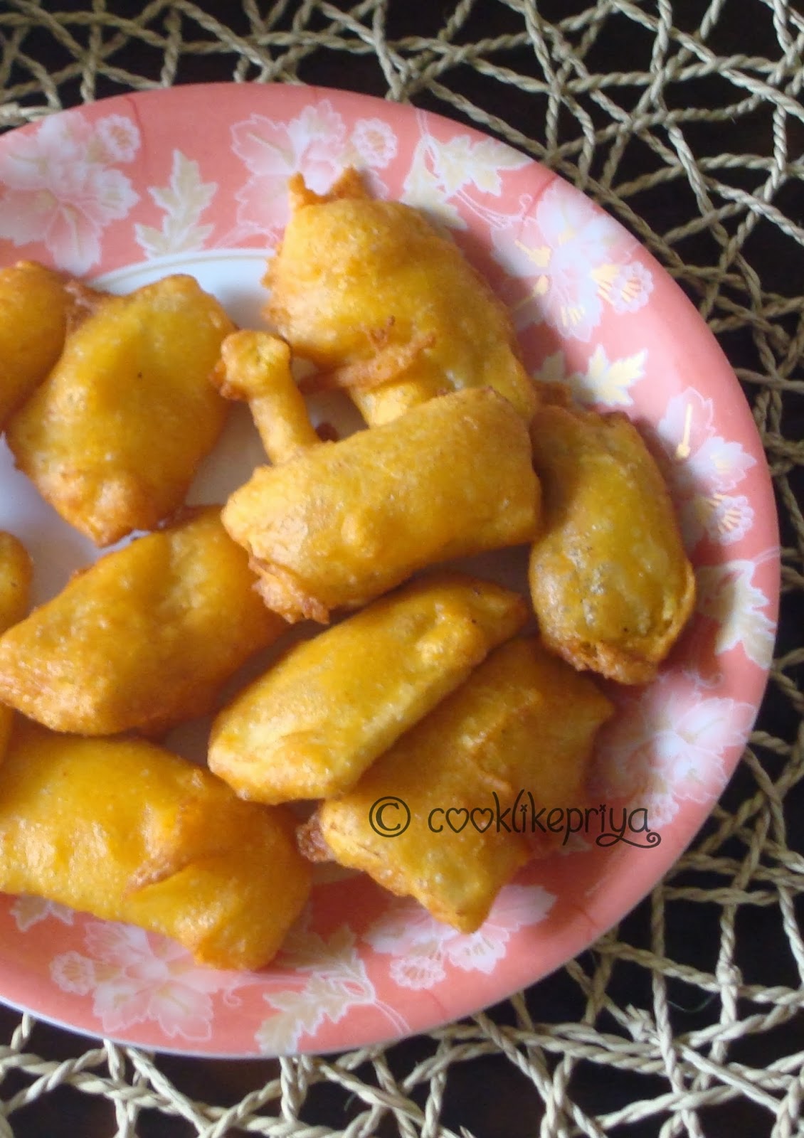 Cook like Priya: Vazhakkai Bajji | Raw Banana Fritters | Indian Fried ...
