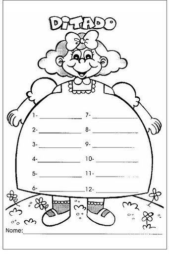 Fichas de Ditados para imprimir