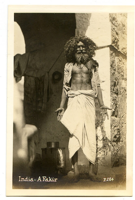 Postcard of a Fakir - Old Indian Photos