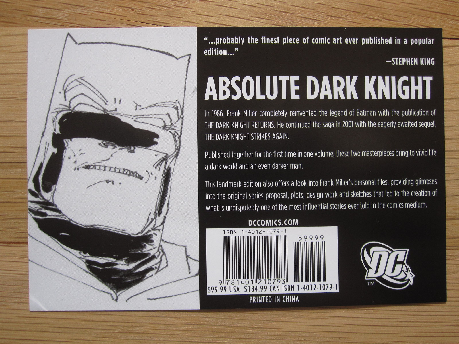 my absolute collection: Batman Dark Knight Absolute Edition