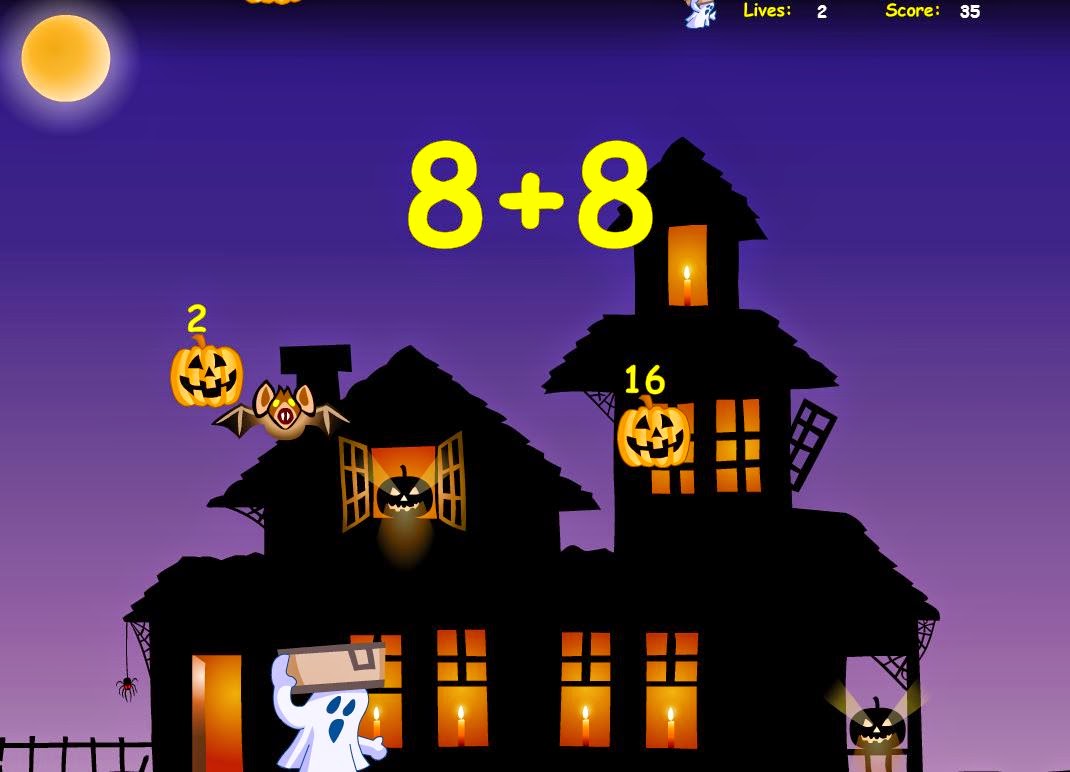 The Elementary Math Maniac: Fun and Free Computer Games: Halloween Math