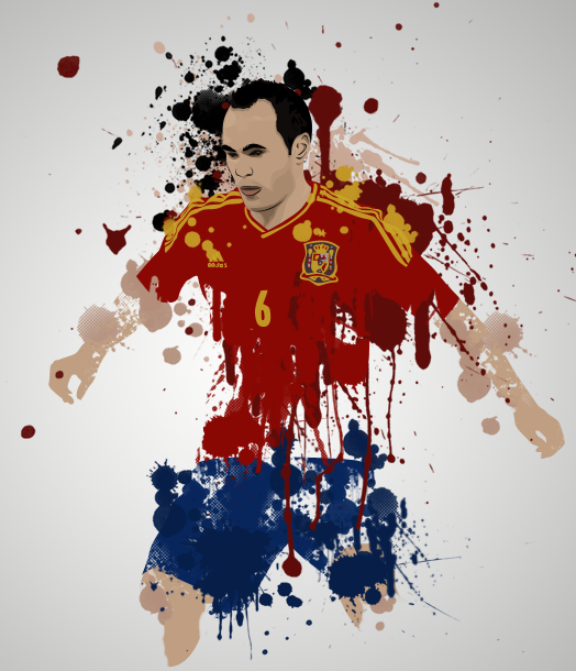 Cartoon Pictures of Andre Iniesta