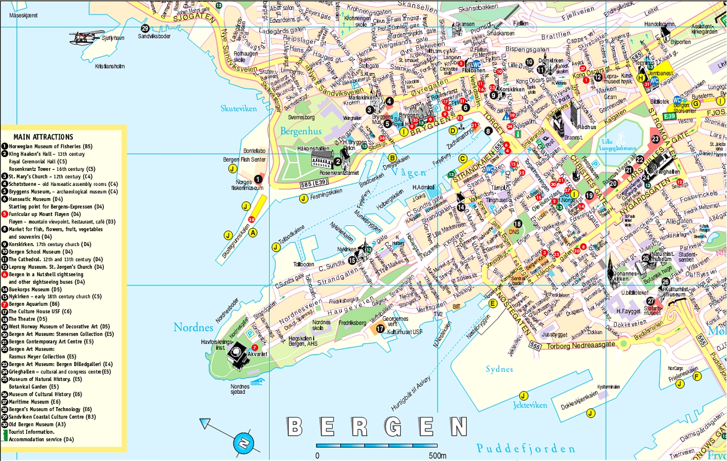 Oslo Map With Attractions