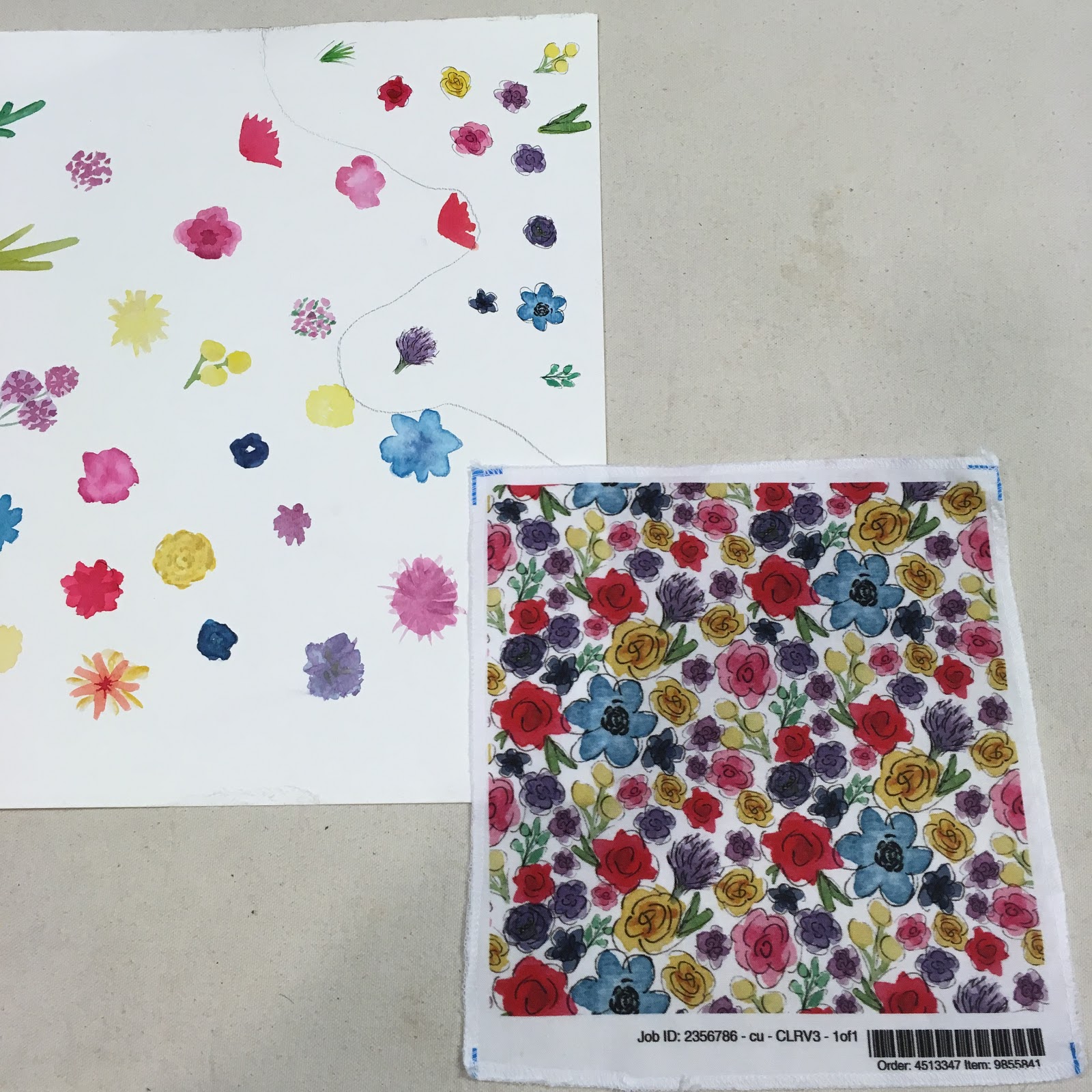 Repetition print project selections from dye class