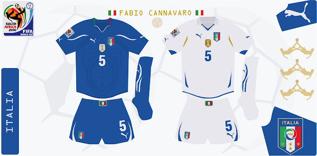 Design Futbol Kits: Italia 2010 (World Cup)