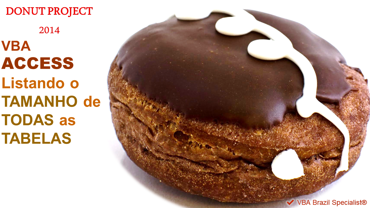 Programação GLOBAL®: DONUT PROJECT - VBA - Access - Lista o Tamanho de ... Programação GLOBAL®: DONUT PROJECT - VBA - Access - Lista o Tamanho de ...
