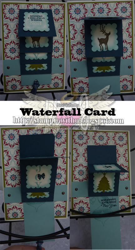 Stampin' with U: Christmas Warterfall Card