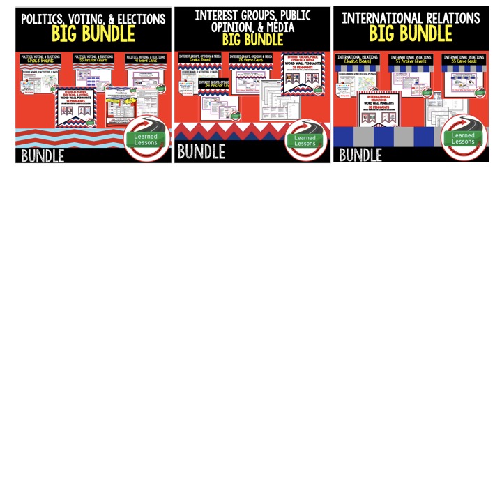 Civics and Government Mega Bundle, Civics Curriculum - Learned Lessons ...