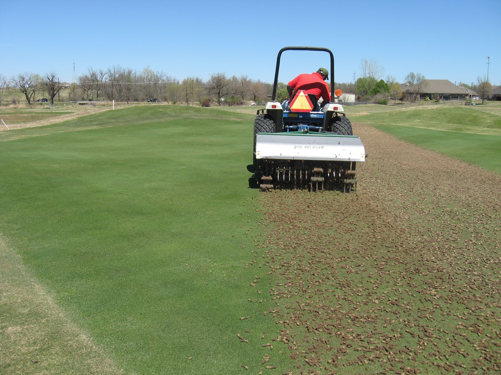 Grounds Department Blog: Greens aeration