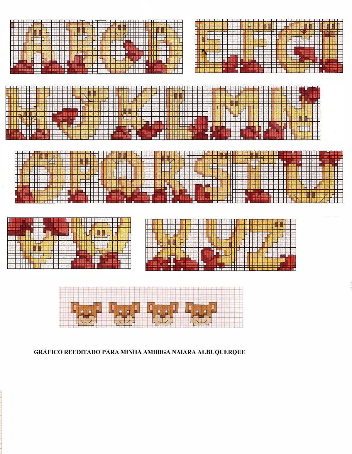 Arquivo de Artesanato: Gráfico "Letras"