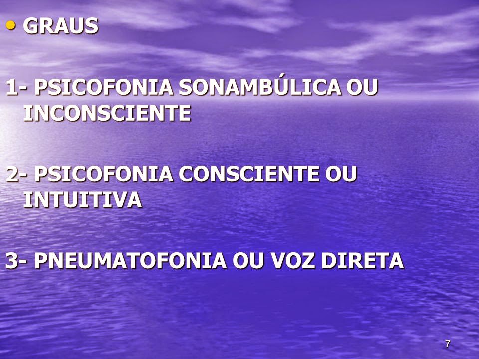 LUZES DO BEM : Série Fenômenos Mediúnicos : Psicofonia