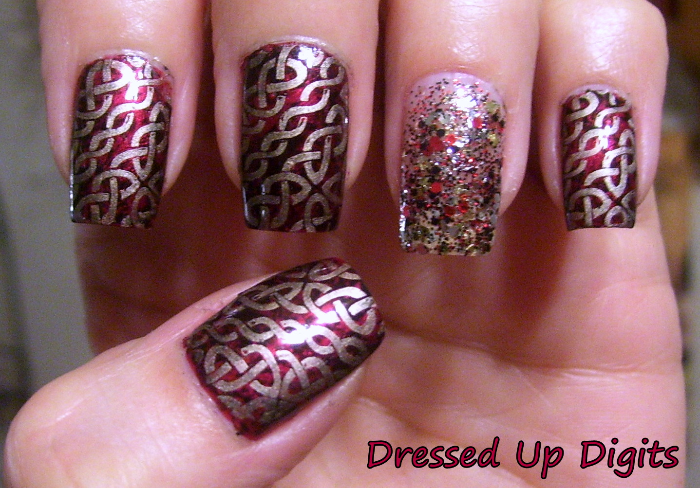 Dressed Up Digits: Day 9--Saran Wrap!