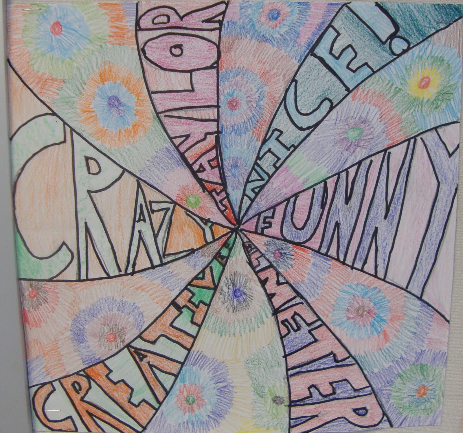 Art. Paper. Scissors. Glue!: Radial Symmetry Name Designs
