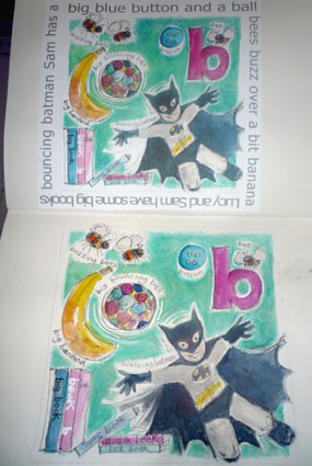 illustrating a book for a small child continued - abc for Lucy