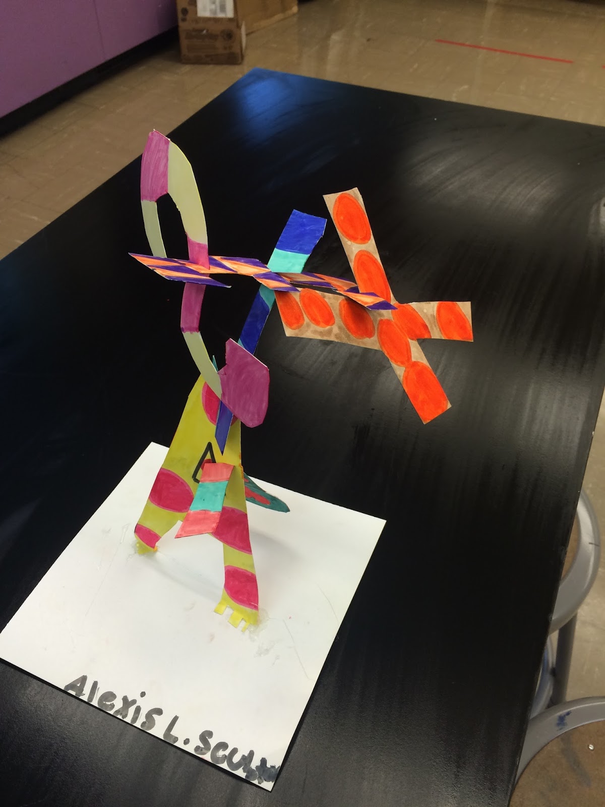 The Art Studio at Cooper Dual Language Academy: Name Sculptures ...