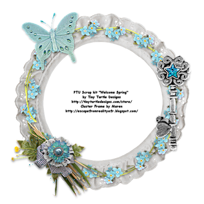 Escape From Reality Blog: FTU Cluster Frames "Welcome Spring"