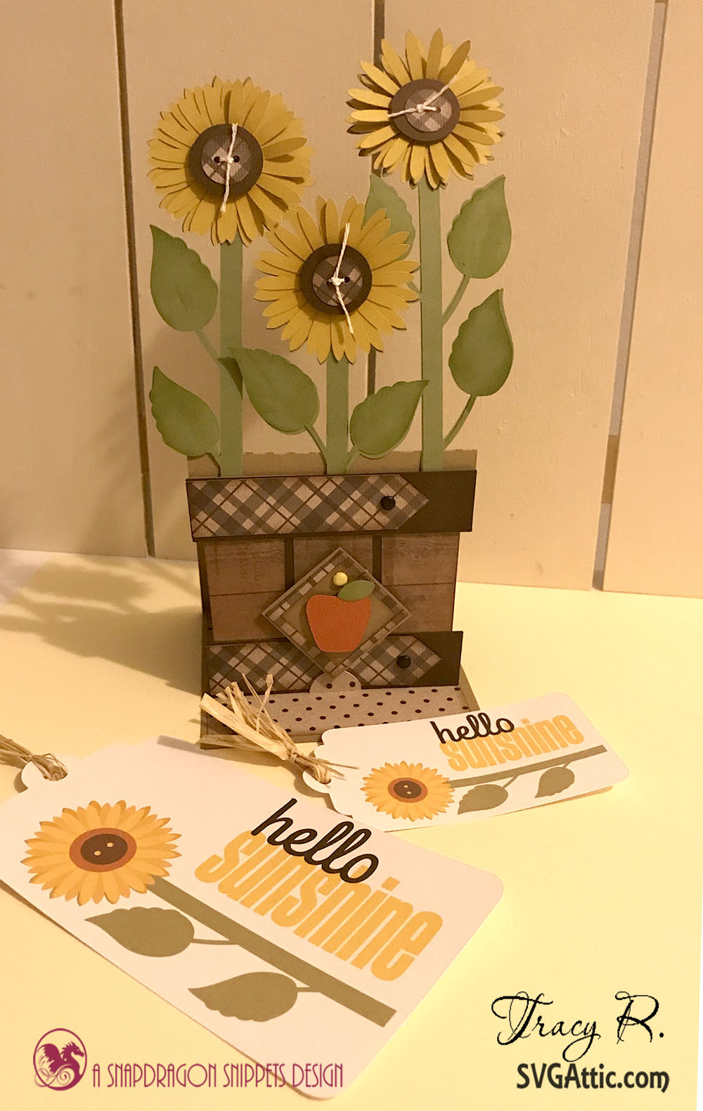 SVG Attic Blog: Sunflower Card and Print and Cut with Tracy