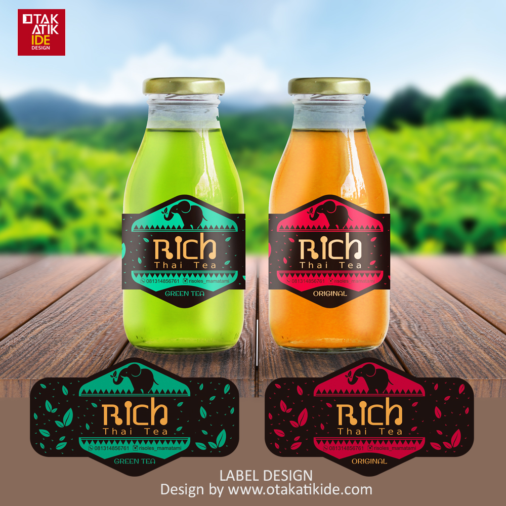 24+ Contoh Desain Stiker Botol Minuman