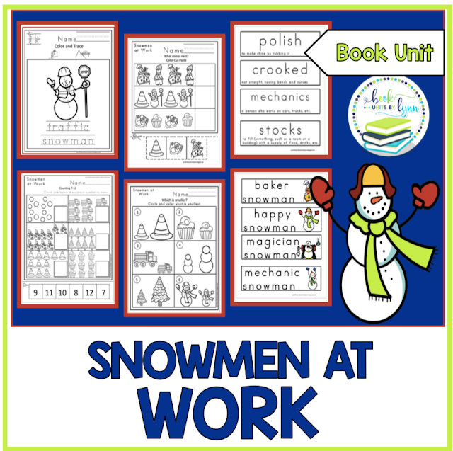 SNOWMEN AT WORK BOOK UNIT ~ Book Units by Lynn