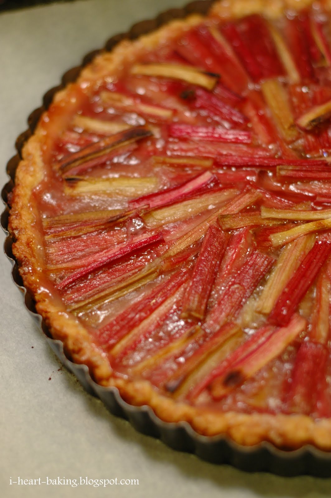 i heart baking!: rhubarb tart with strawberry whipped cream